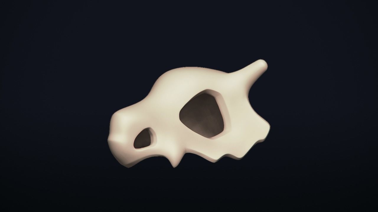 Cubone Skull - 3d printable model free 3D model | CGTrader