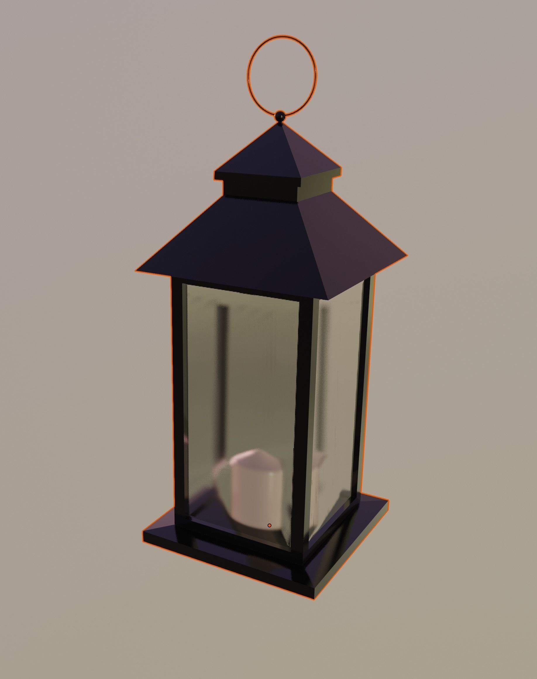 Outdoor Lantern LOW POLY 3D model rigged | CGTrader