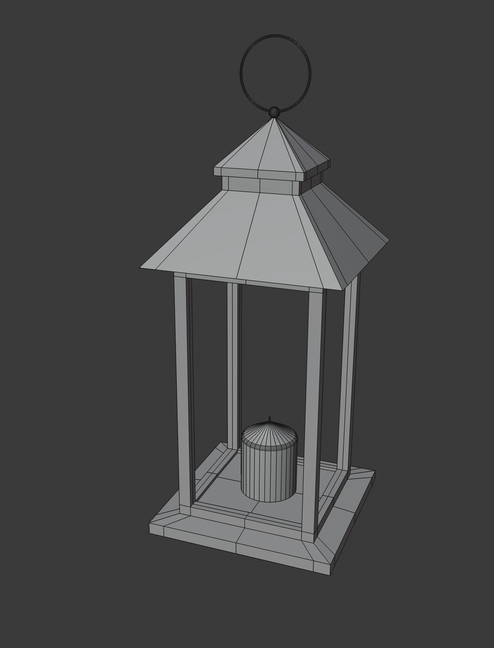 Outdoor Lantern LOW POLY 3D model rigged | CGTrader