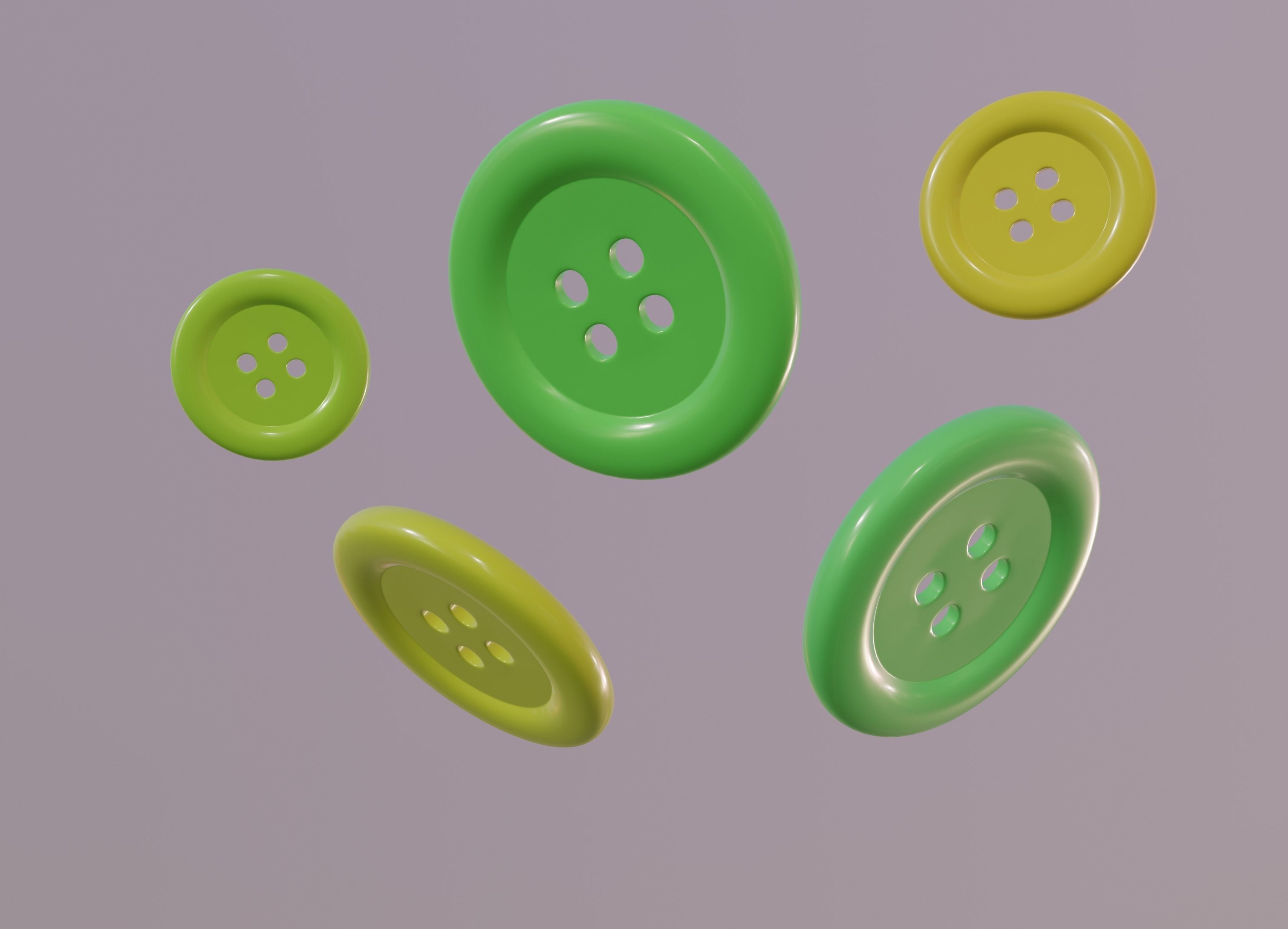 Button 3D model | CGTrader