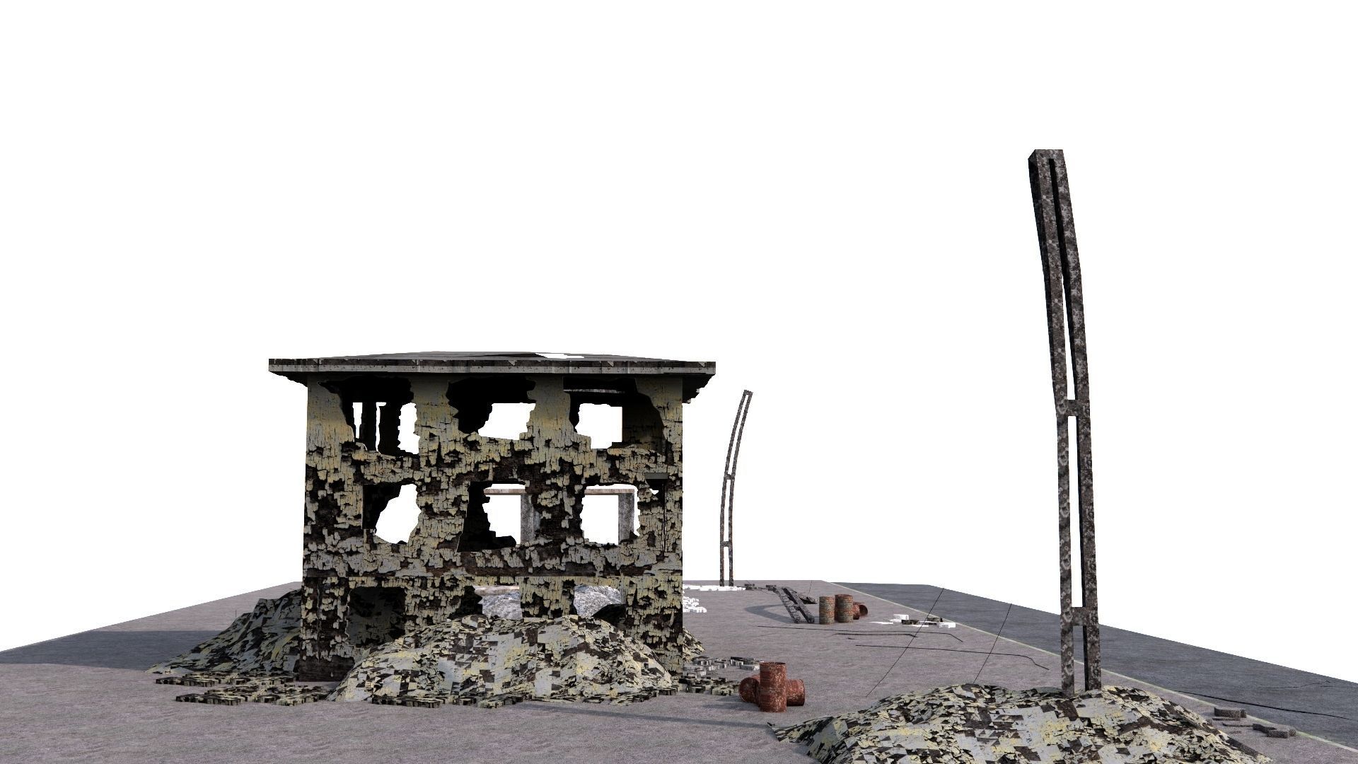 DAMAGED BUILDINGS 3D model | CGTrader
