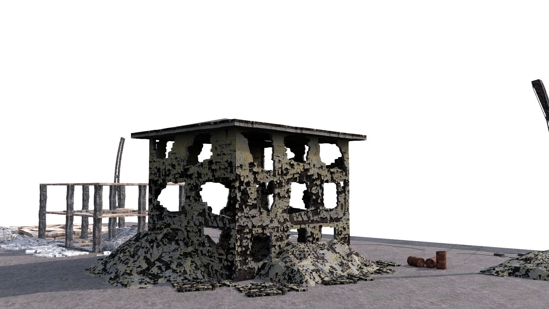 DAMAGED BUILDINGS 3D model | CGTrader