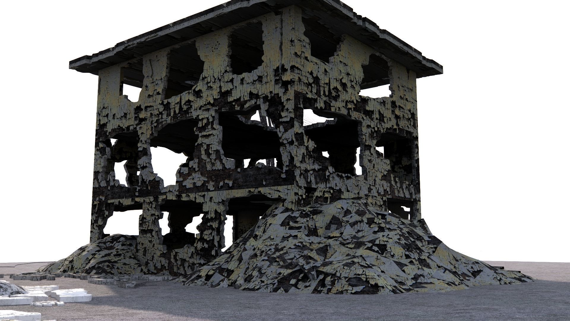 DAMAGED BUILDINGS 3D model | CGTrader