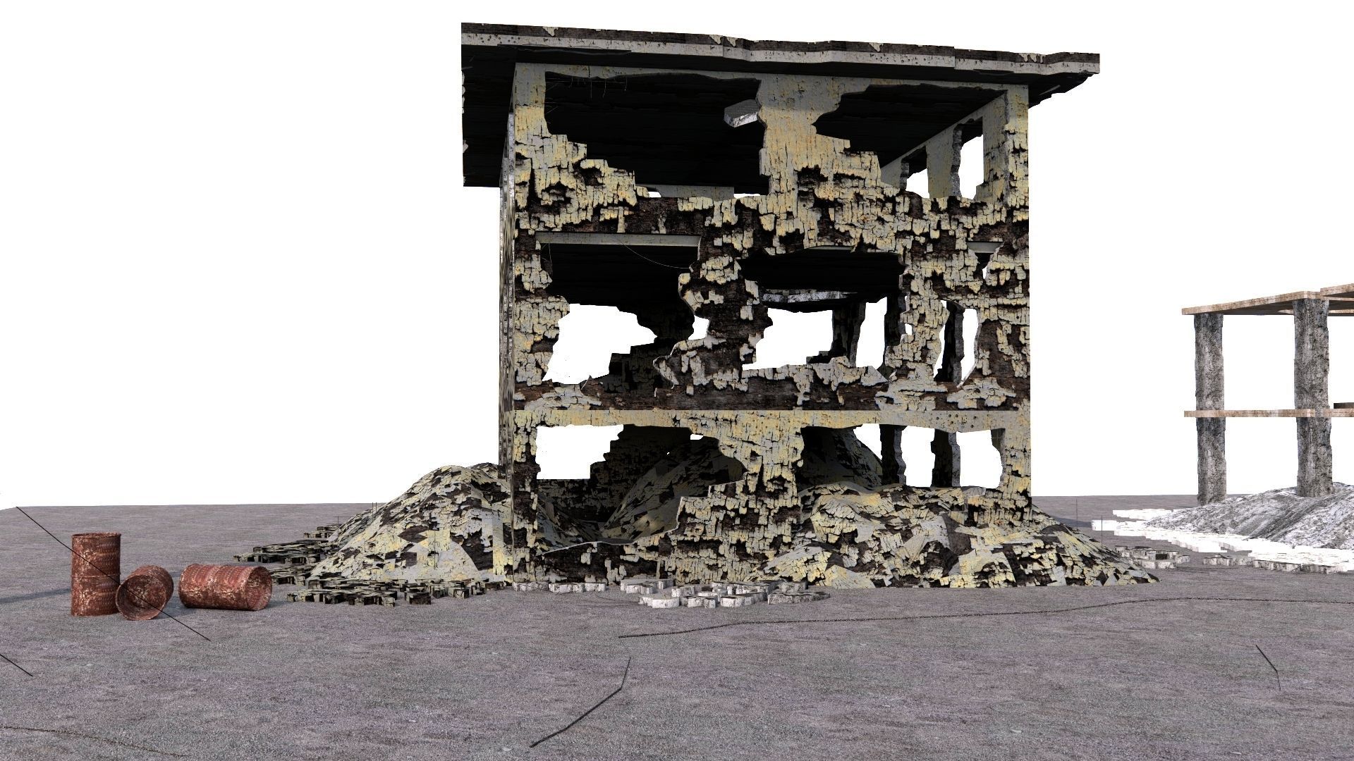 DAMAGED BUILDINGS 3D model | CGTrader