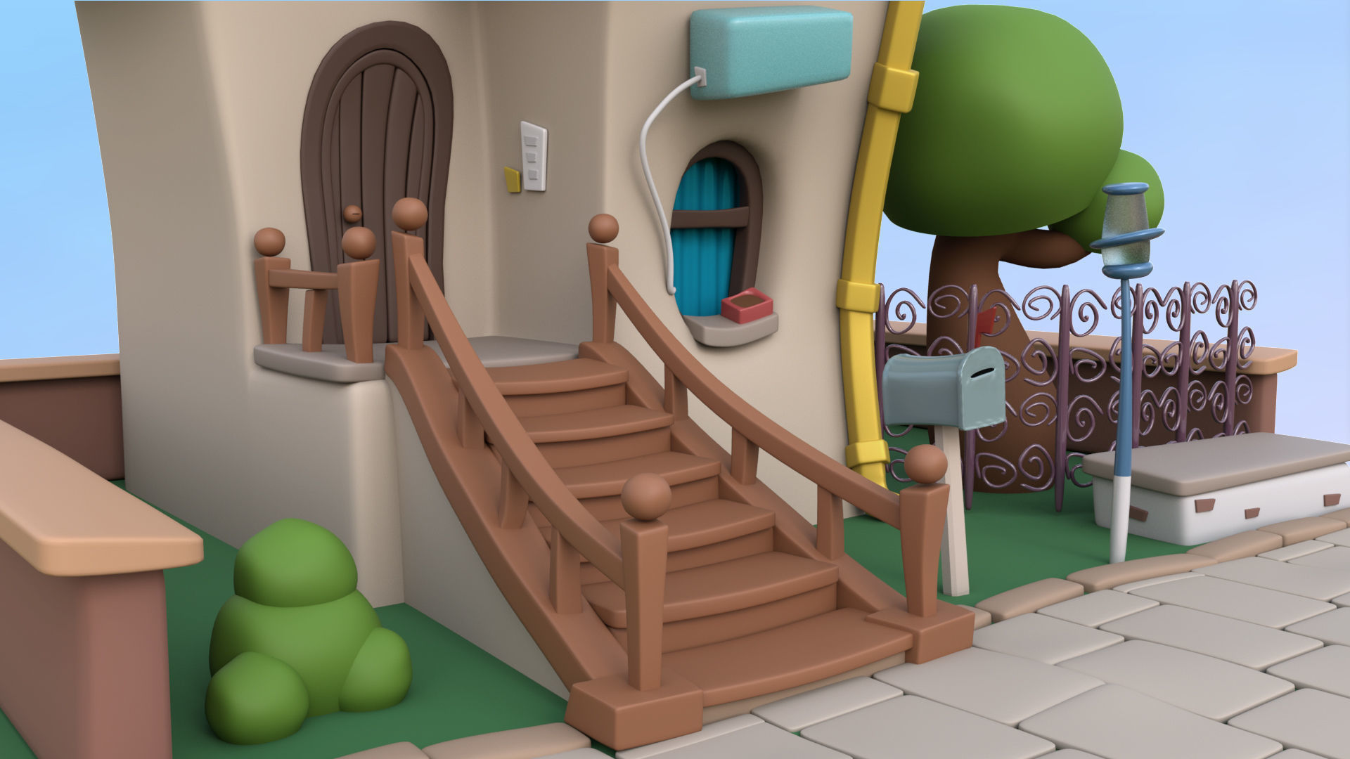 Stylized Cartoon House 3D model | CGTrader