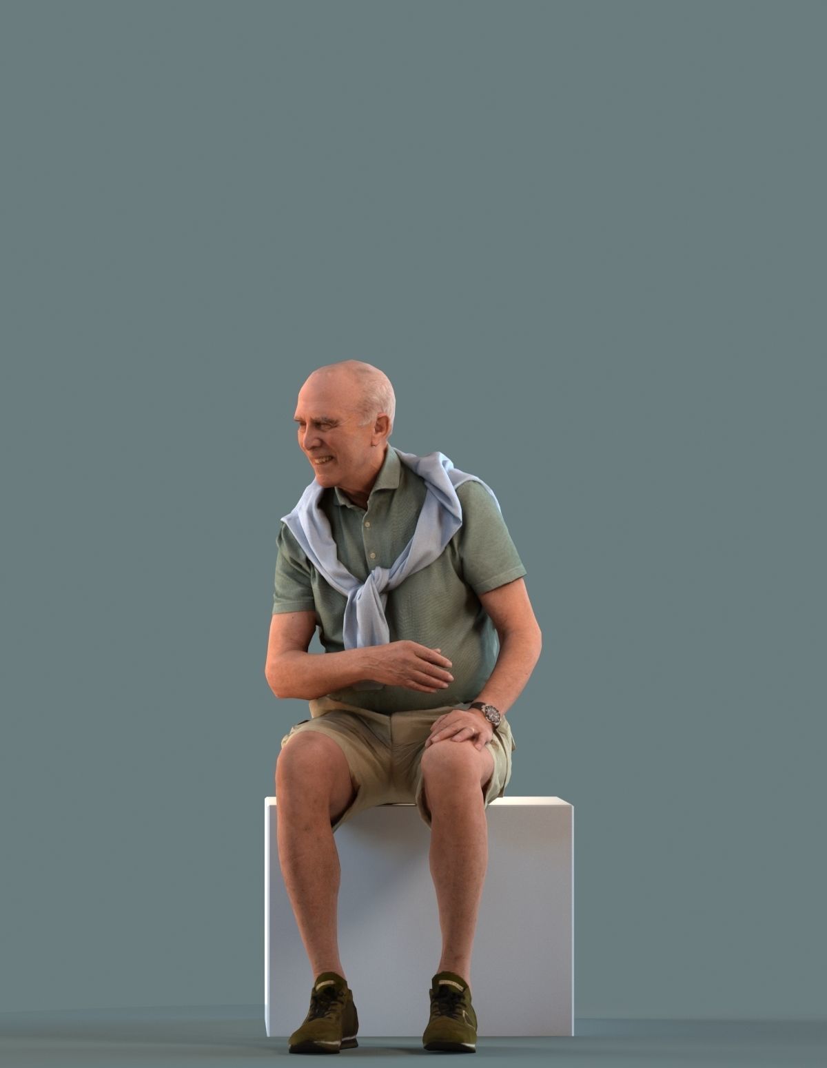Low poly set of 3D men sitting in various poses 3D model | CGTrader