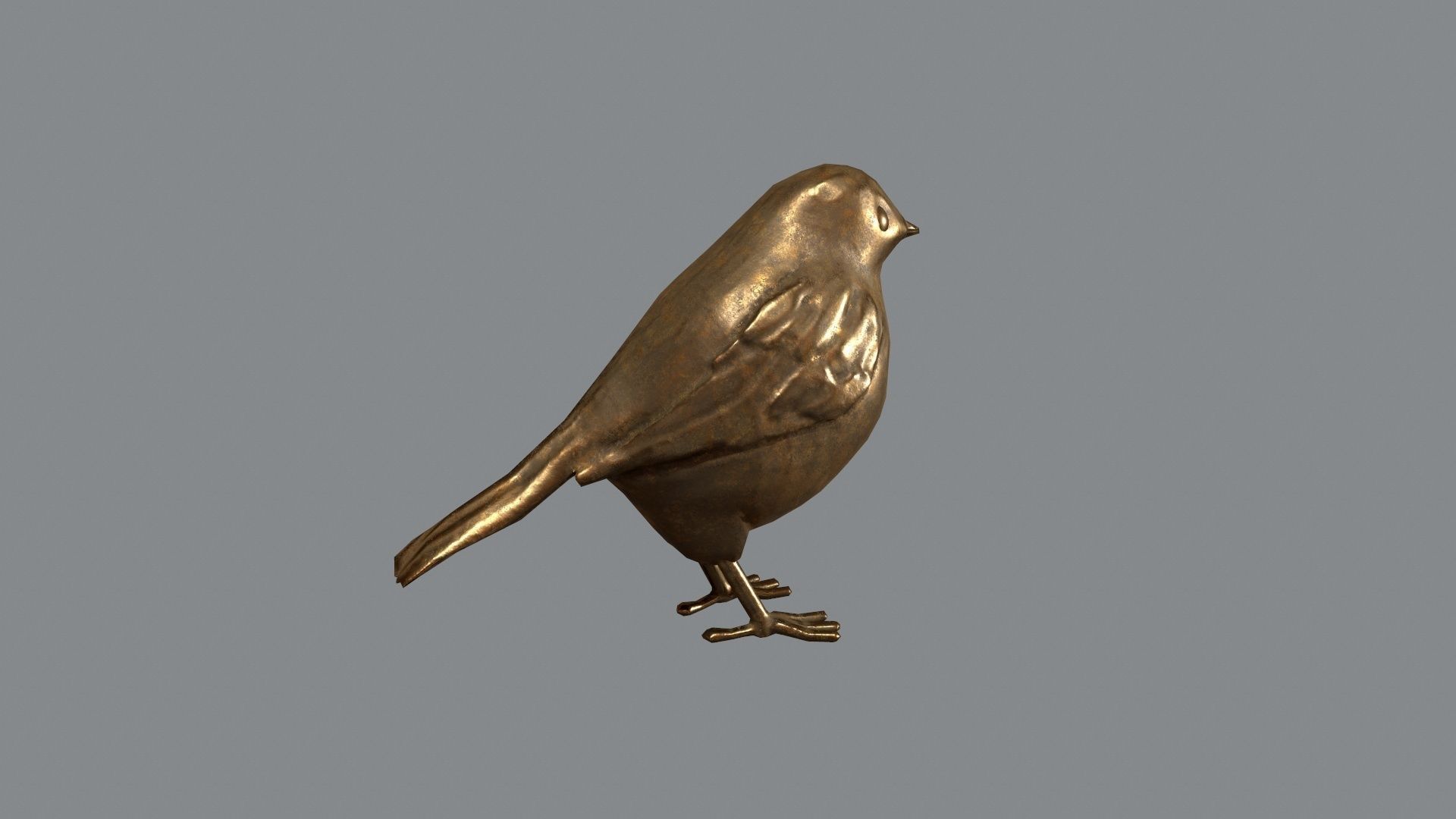 3D model Bronze Robin Statue VR / AR / low-poly | CGTrader
