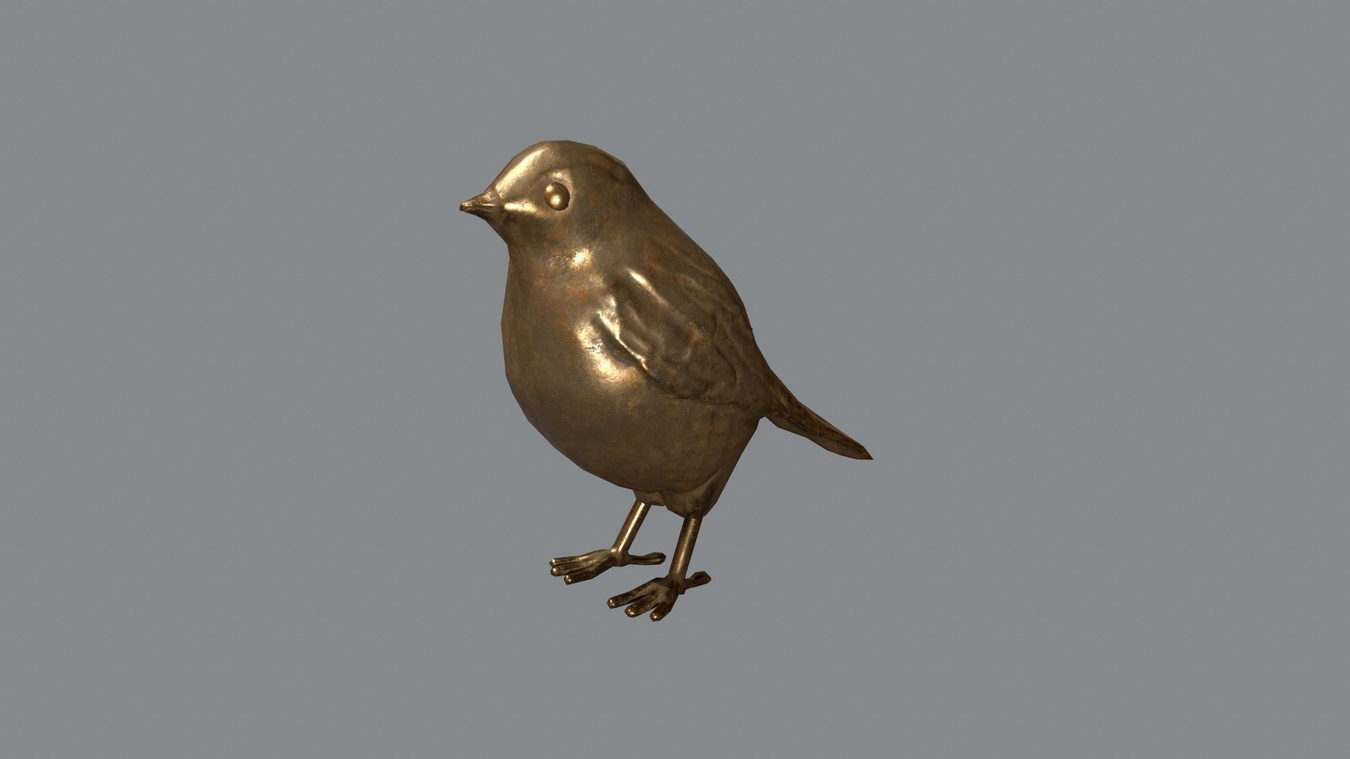 3D model Bronze Robin Statue VR / AR / low-poly | CGTrader