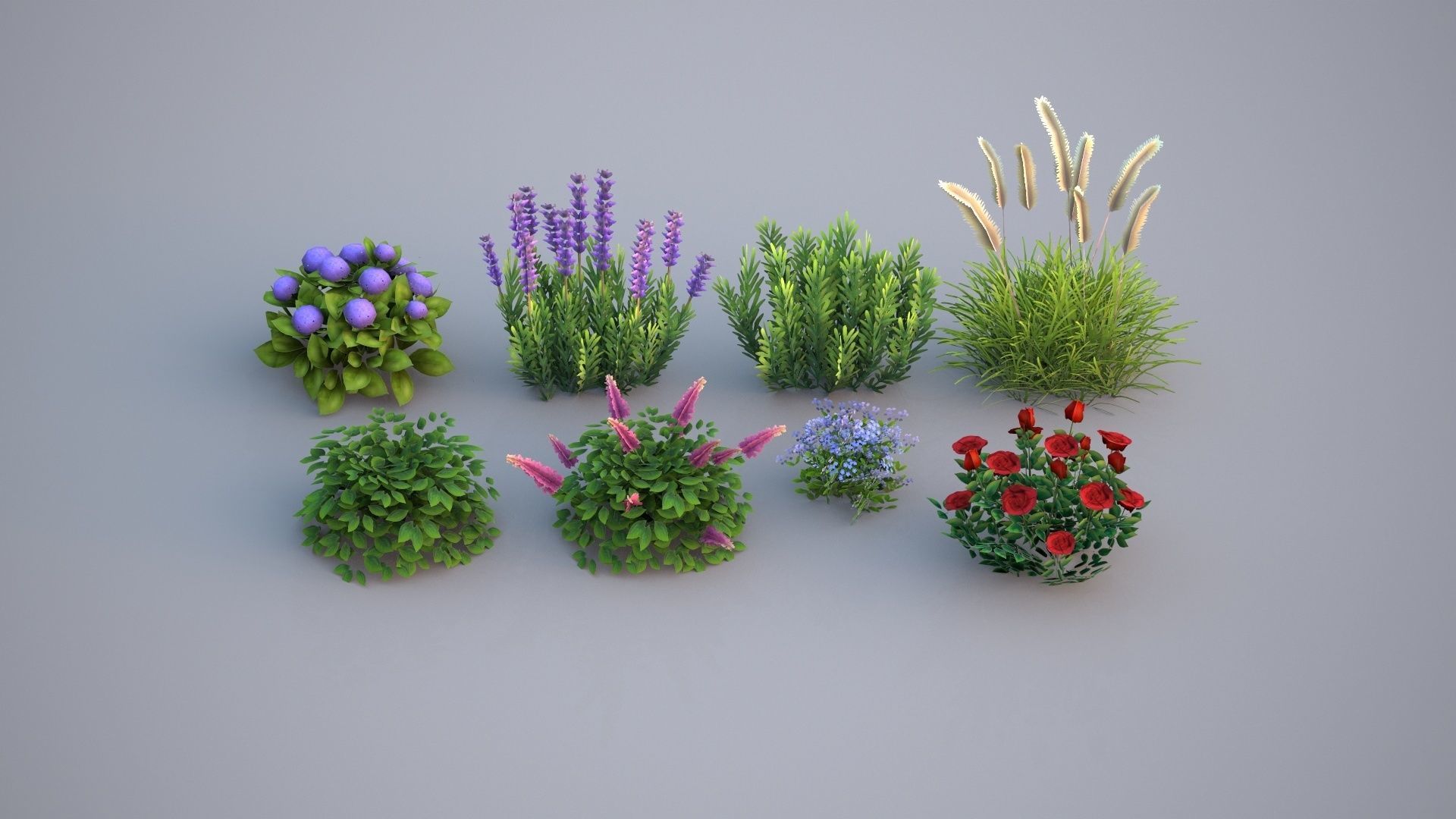Flower Low Poly Collection plants and flowers VR / AR / low-poly | CGTrader