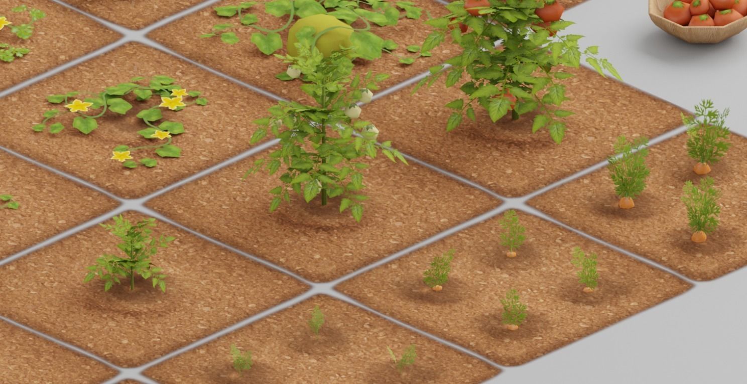 3D model Vegetable Farm G26 VR / AR / low-poly | CGTrader