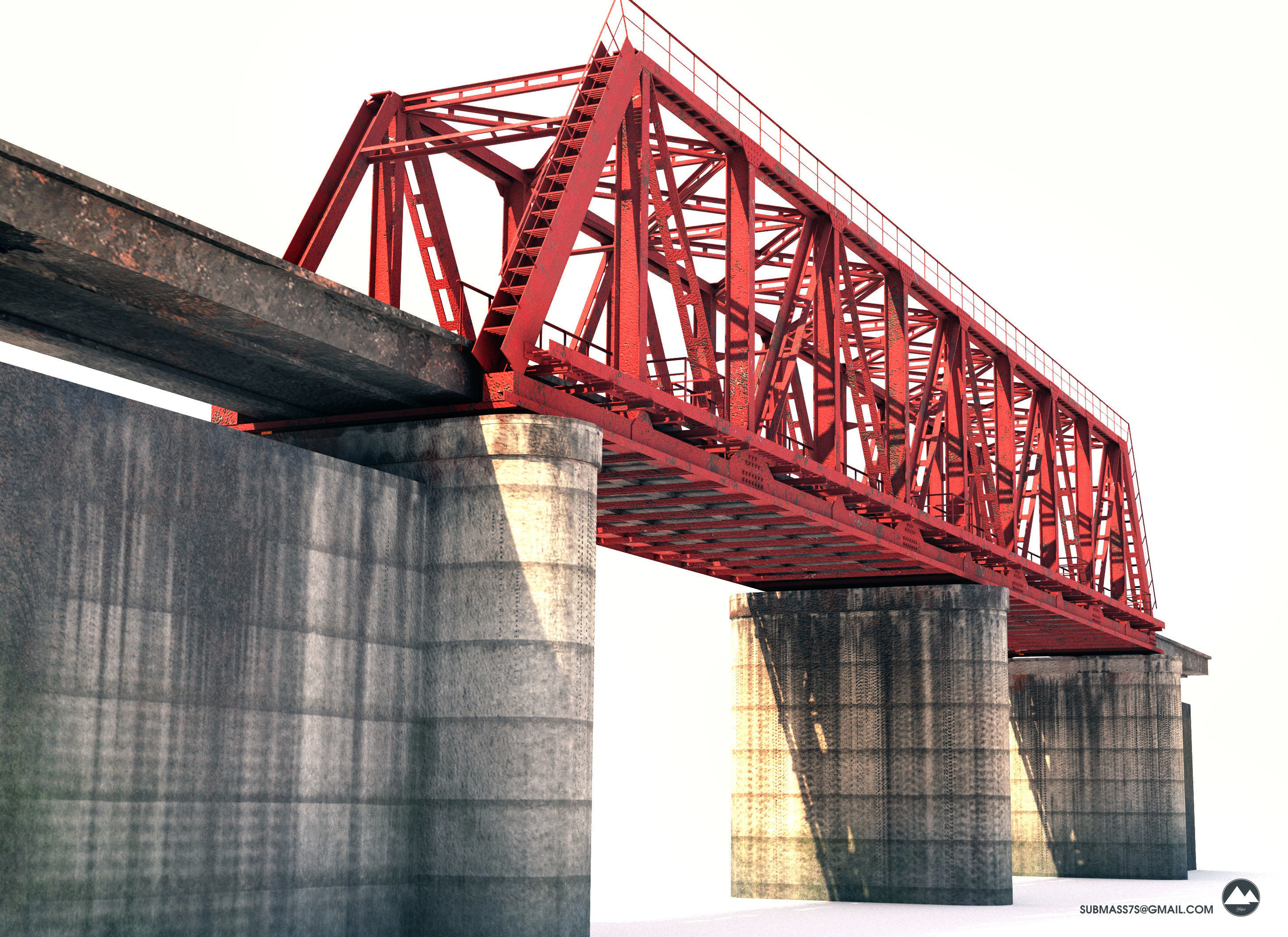 Railway bridge 3D model | CGTrader