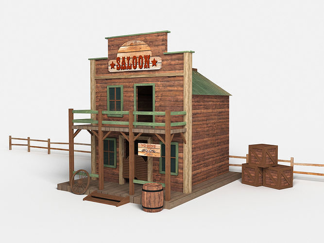 Western Building 3D model | CGTrader
