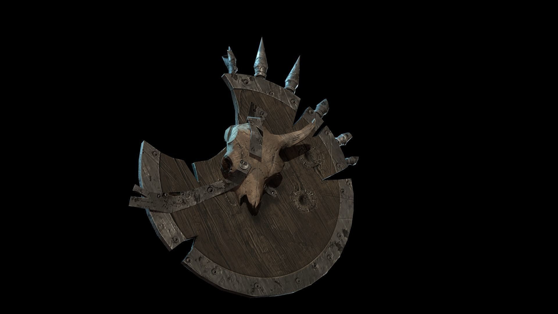3D model Orc Set of fantasy shields VR / AR / low-poly | CGTrader