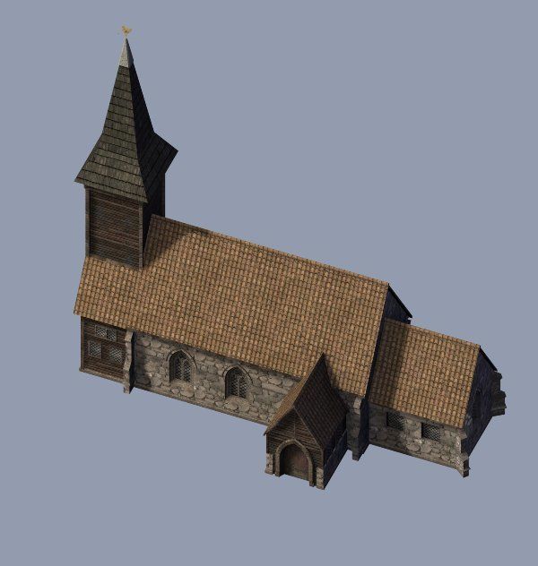 Medieval Church 15th century free 3D model | CGTrader