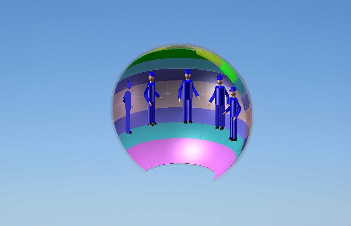 Underwater double sphere free 3D model | CGTrader