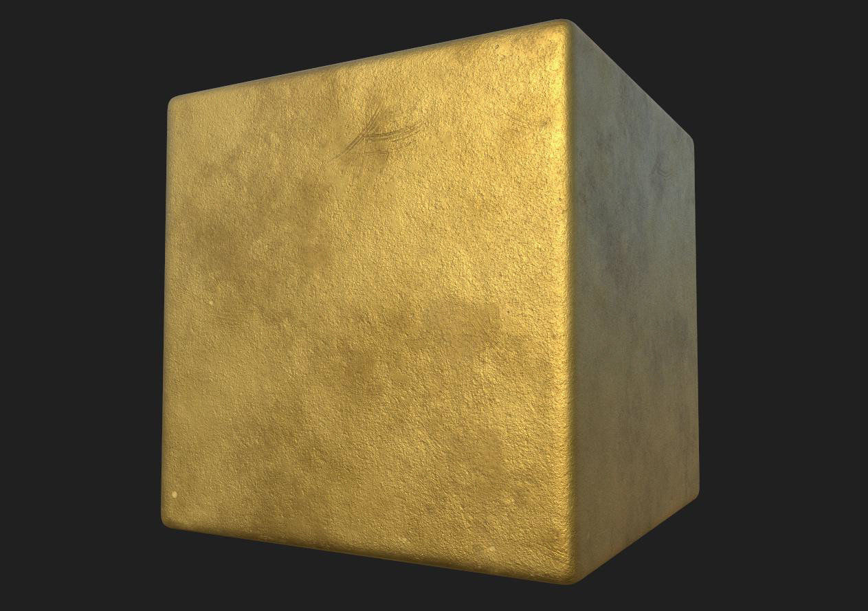 Worn Gold PBR Texture Texture | CGTrader
