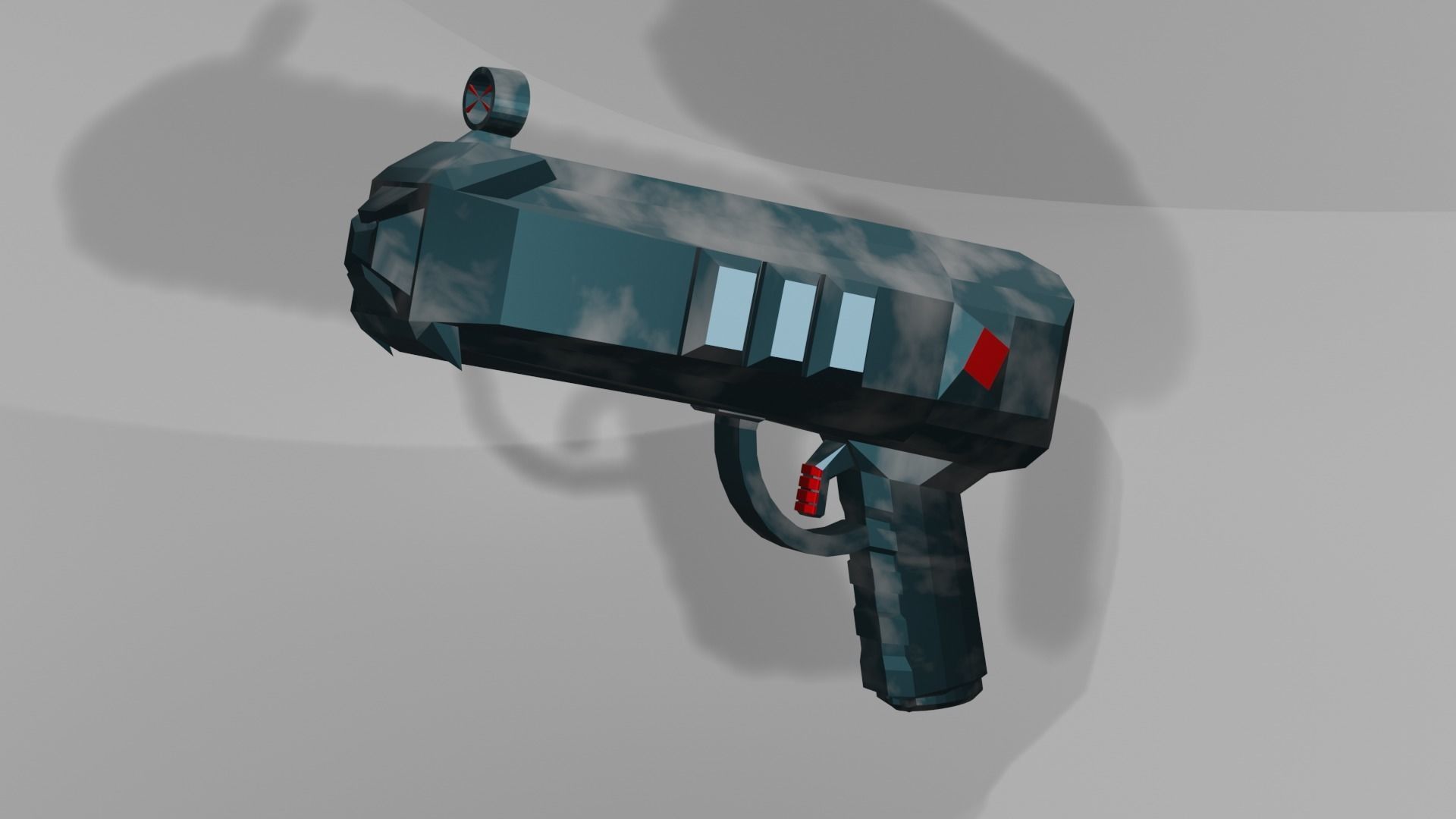3D model Futuristic Blaster VR / AR / low-poly | CGTrader