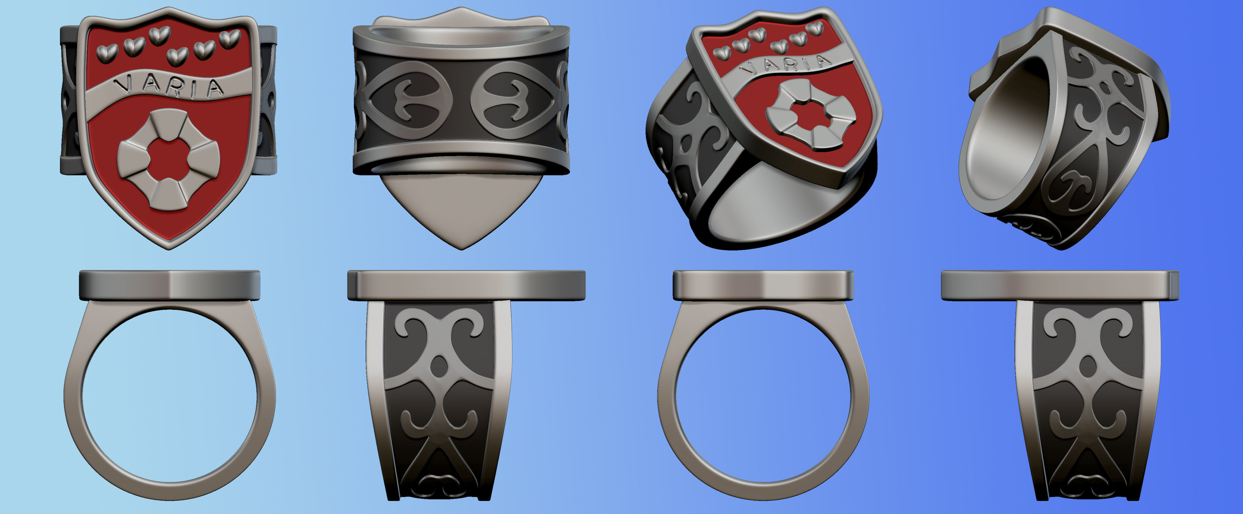 Ring Varia Fran Katekyo Hitman Reborn 3D print model 3D model 3D ...