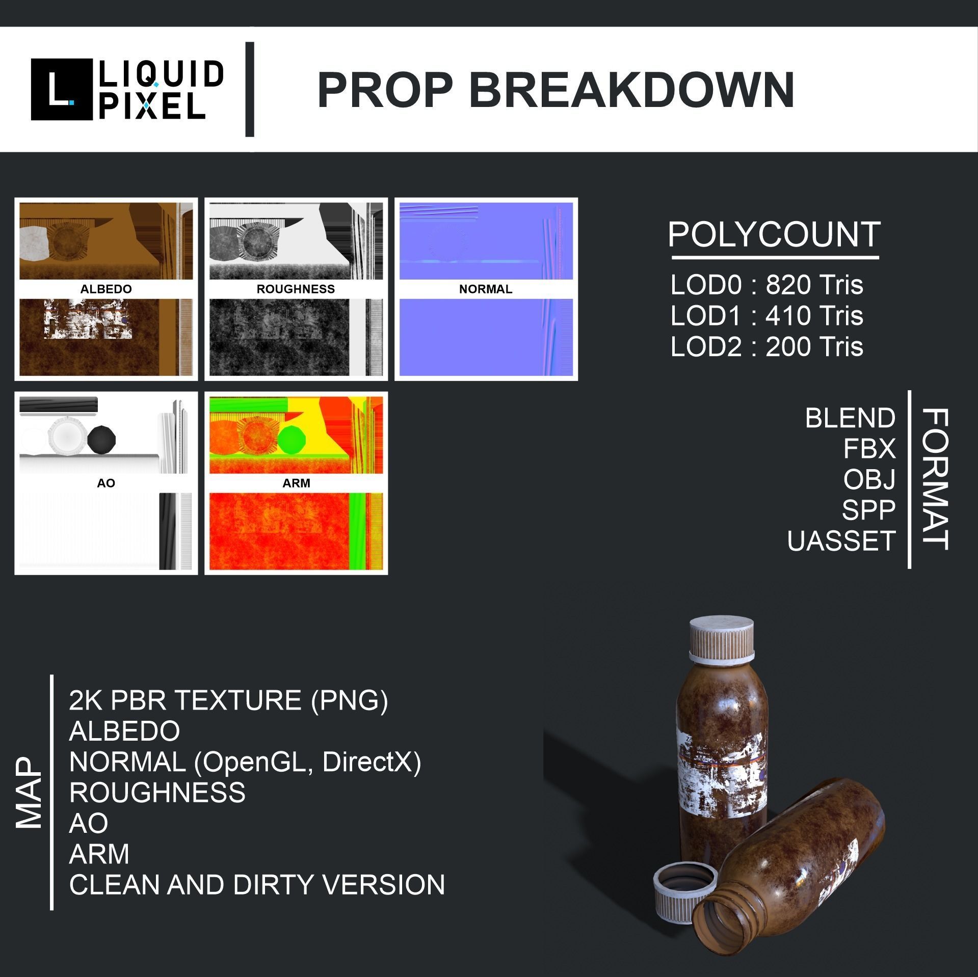 3D model Lean Bottle VR / AR / low-poly | CGTrader