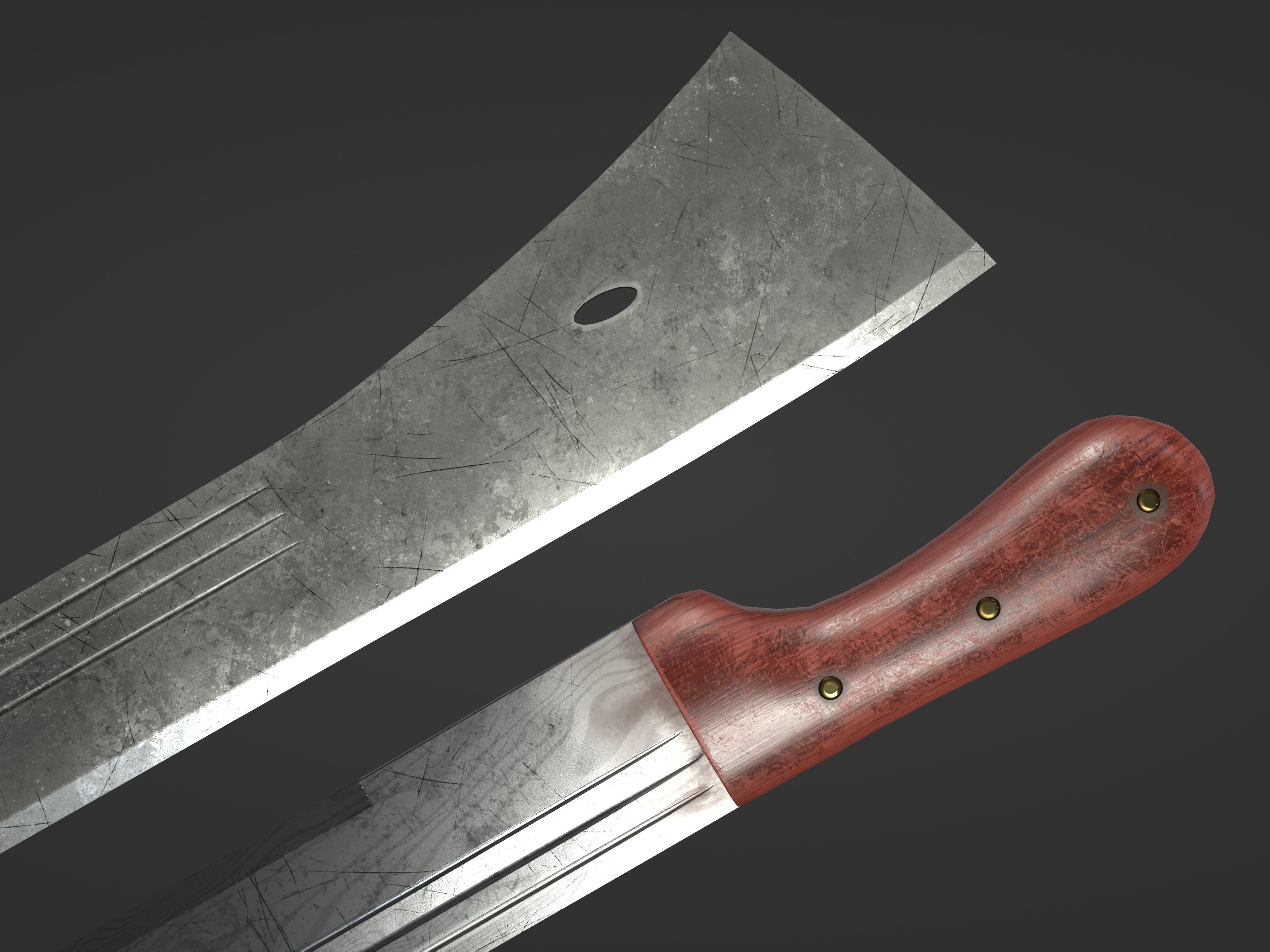 3D model Machete Collection two knives VR / AR / low-poly | CGTrader