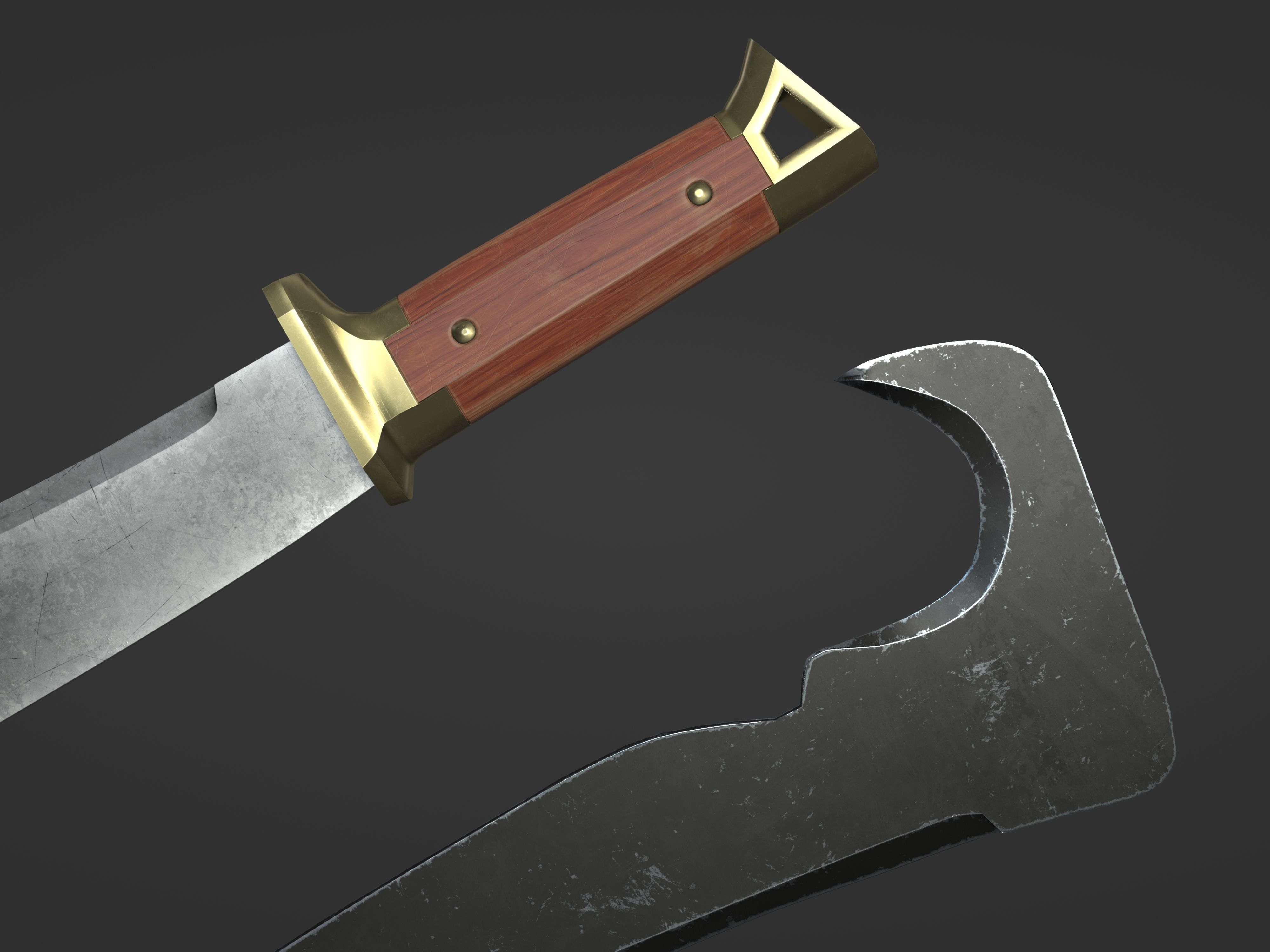 3D model Machete Collection two knives VR / AR / low-poly | CGTrader