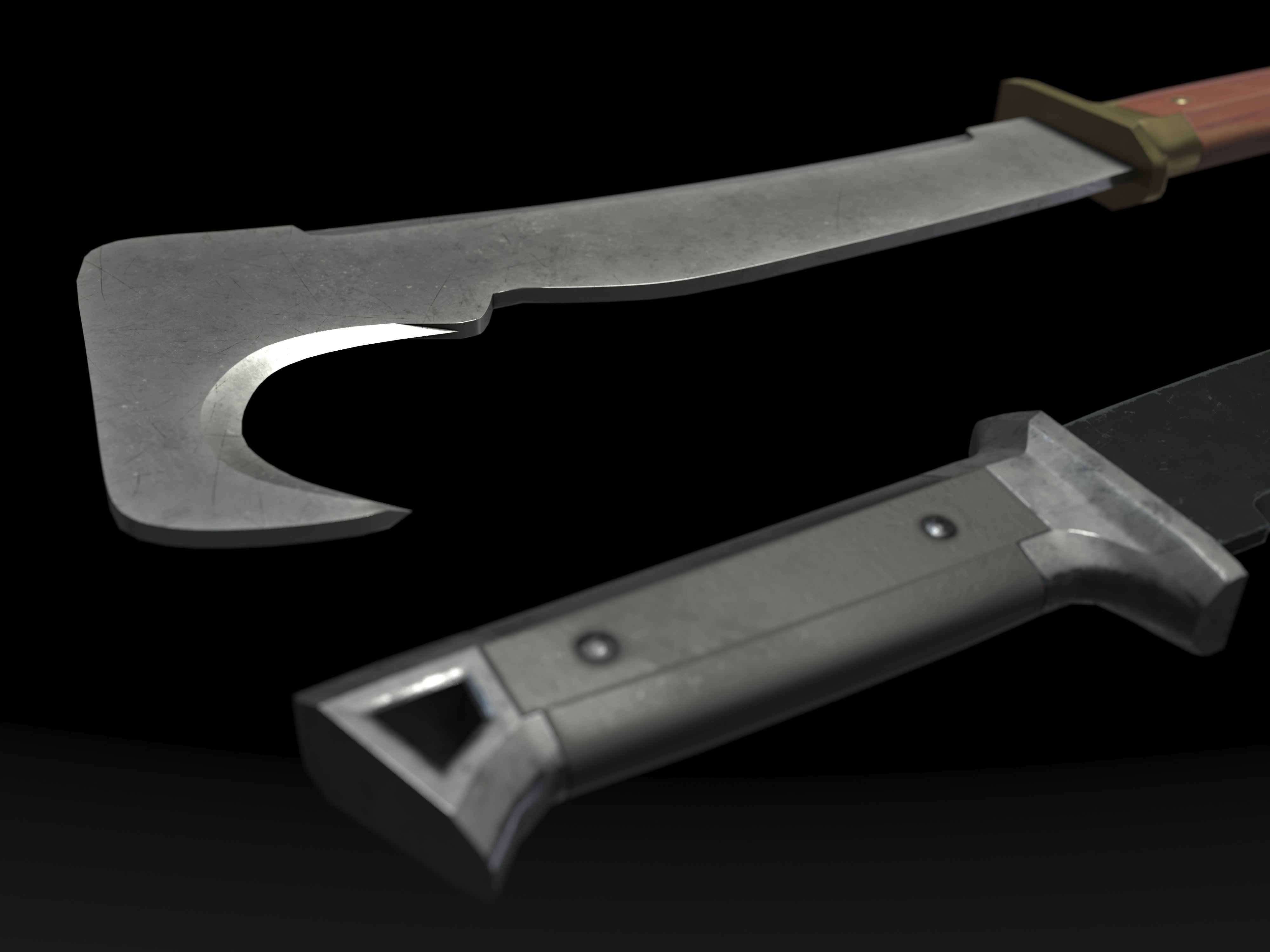 3D model Machete Collection two knives VR / AR / low-poly | CGTrader