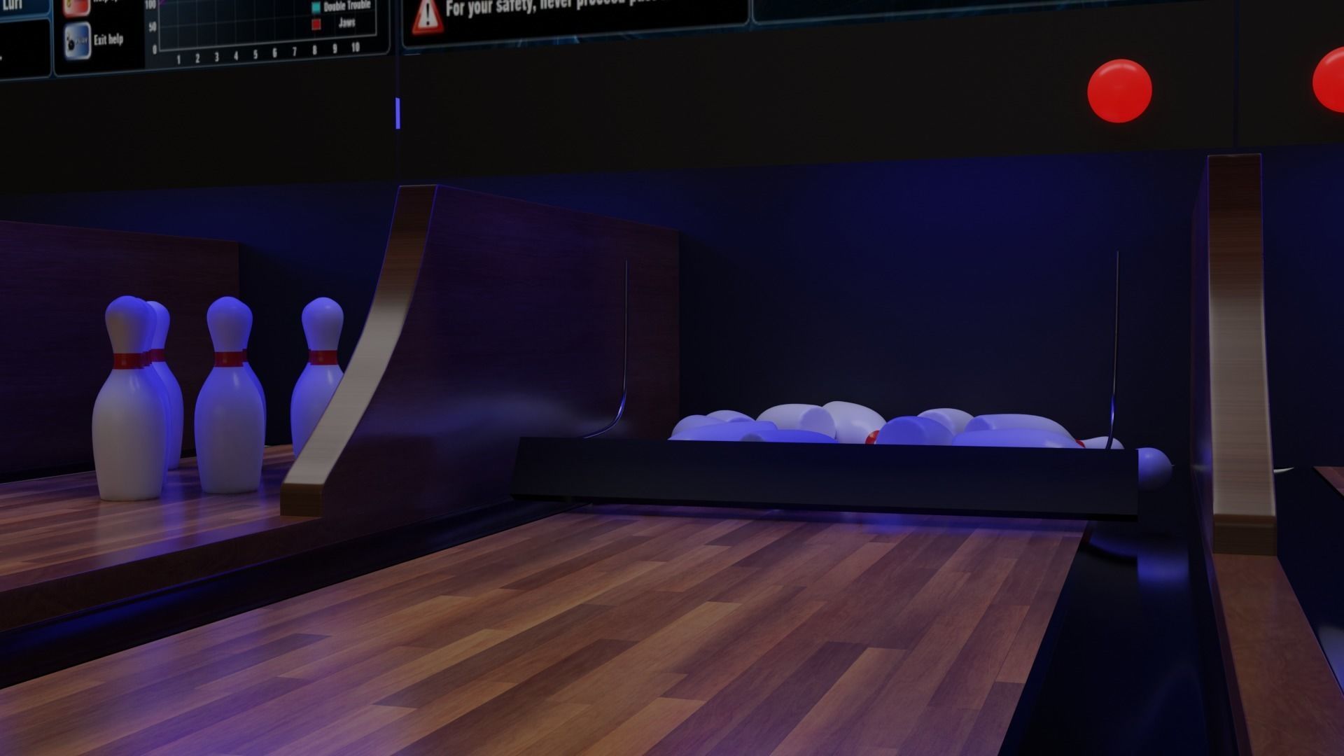Bowling animation 3D model animated | CGTrader