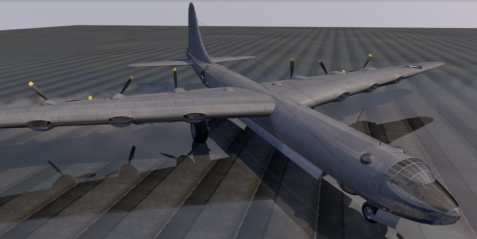 Convair XB-36 Peacemaker 3D model | CGTrader