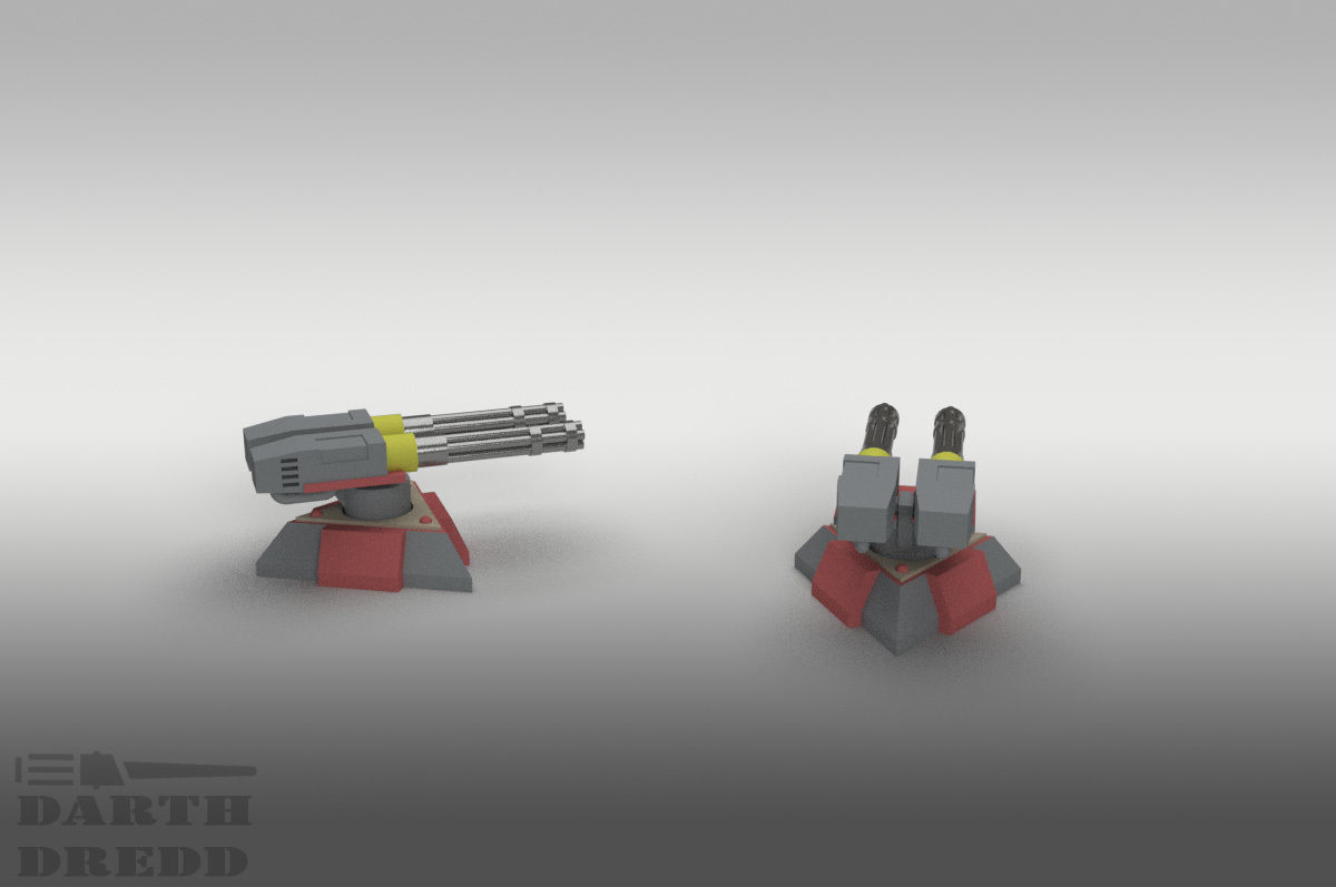 Red Alert 2 style Sentry Gun 3D model | CGTrader