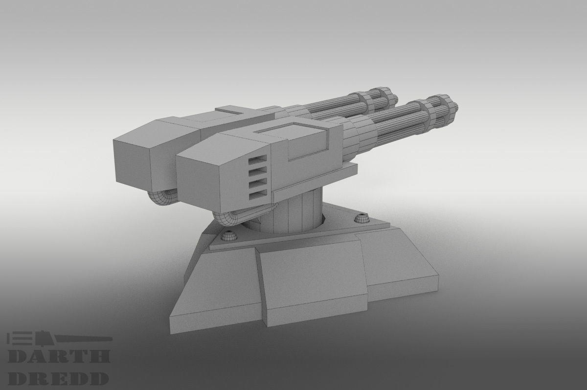 Red Alert 2 style Sentry Gun 3D model | CGTrader