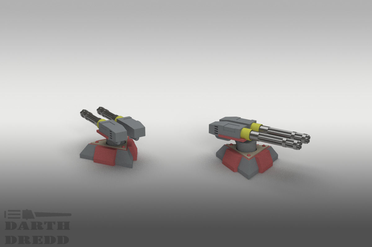 Red Alert 2 style Sentry Gun 3D model | CGTrader