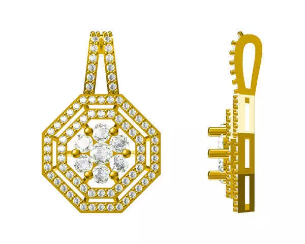JCD Format Gold minimalist necklace cad jewellery design 3D model 3D ...