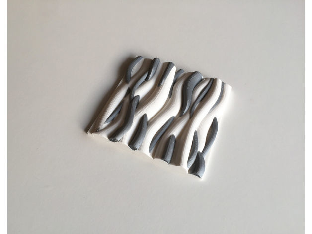 Wall Tile dual color 3D model 3D printable | CGTrader