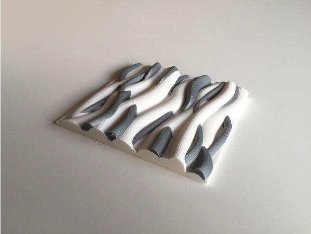 Wall Tile dual color 3D model 3D printable | CGTrader