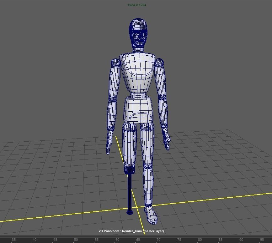 Crash Test Dummy Model 3D model rigged | CGTrader