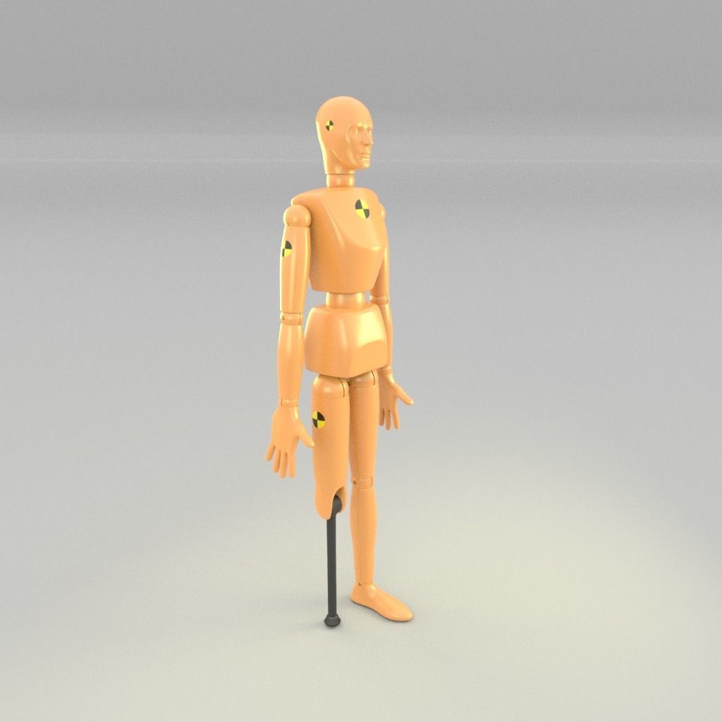 Crash Test Dummy Model 3D model rigged | CGTrader