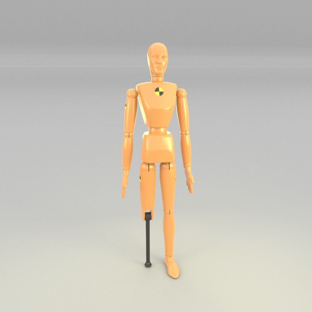 Crash Test Dummy Model 3D model rigged | CGTrader