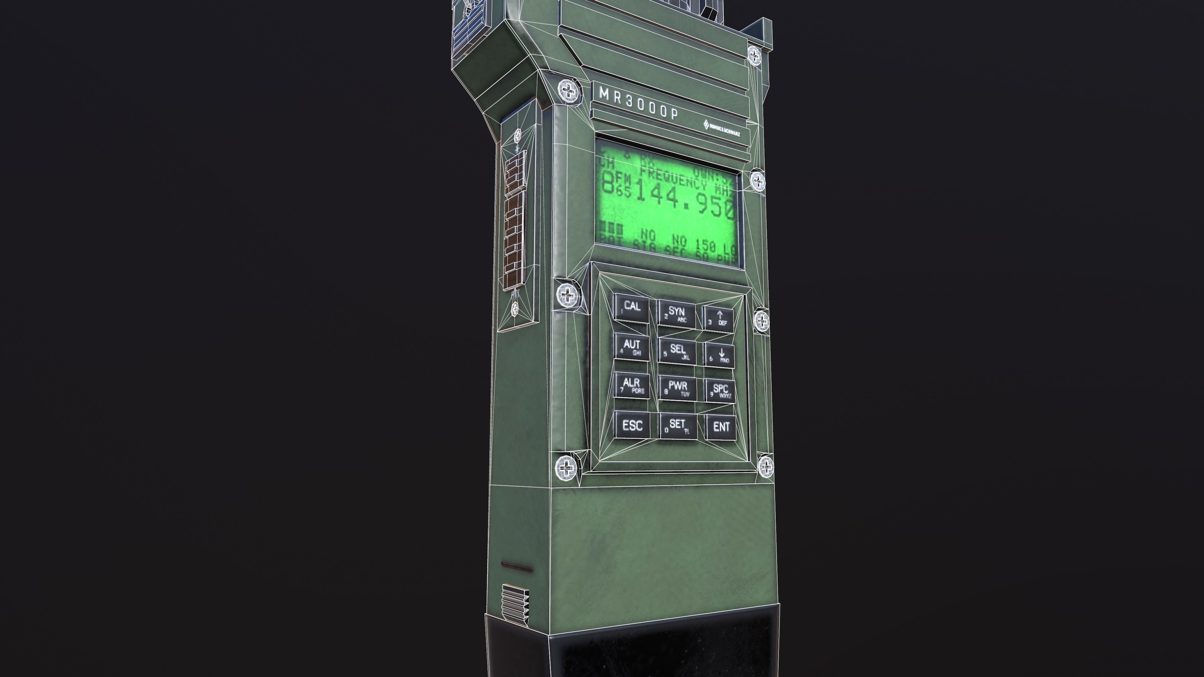 3D model MR3000P VHF Tactical Military Radio VR / AR / low-poly | CGTrader