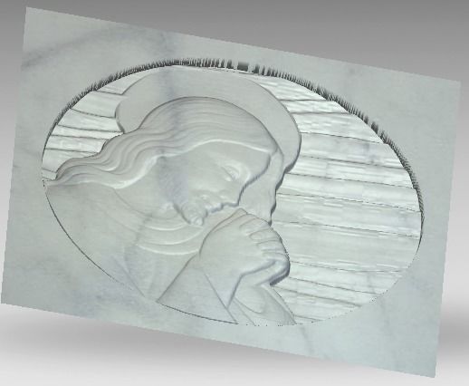 Jesus christ in circle 3D model 3D printable | CGTrader