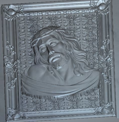 jesus with frame and texture 3D model 3D printable | CGTrader