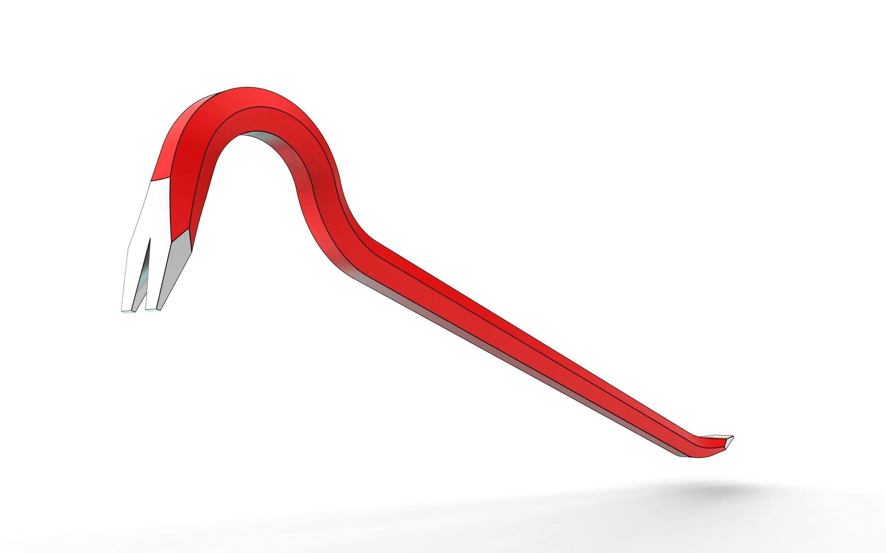 Crowbar metal hook 3D model | CGTrader