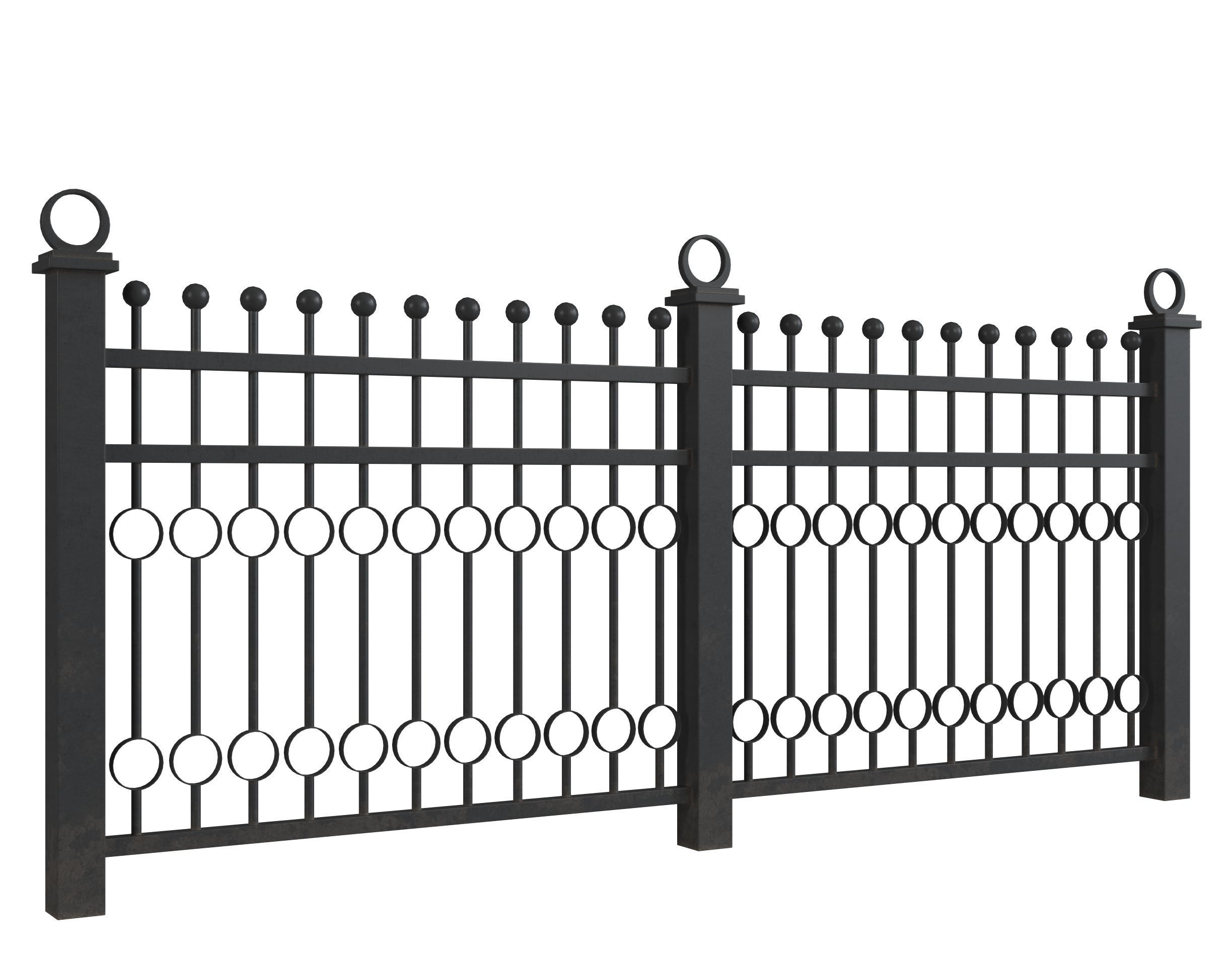 Set of metal fences 3D model | CGTrader