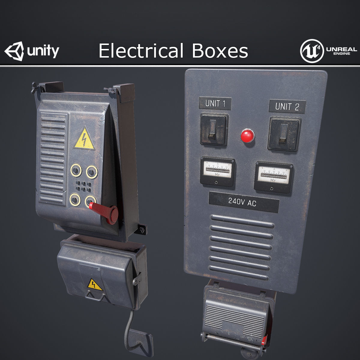 Electrical Boxes free VR / AR / low-poly 3D model | CGTrader