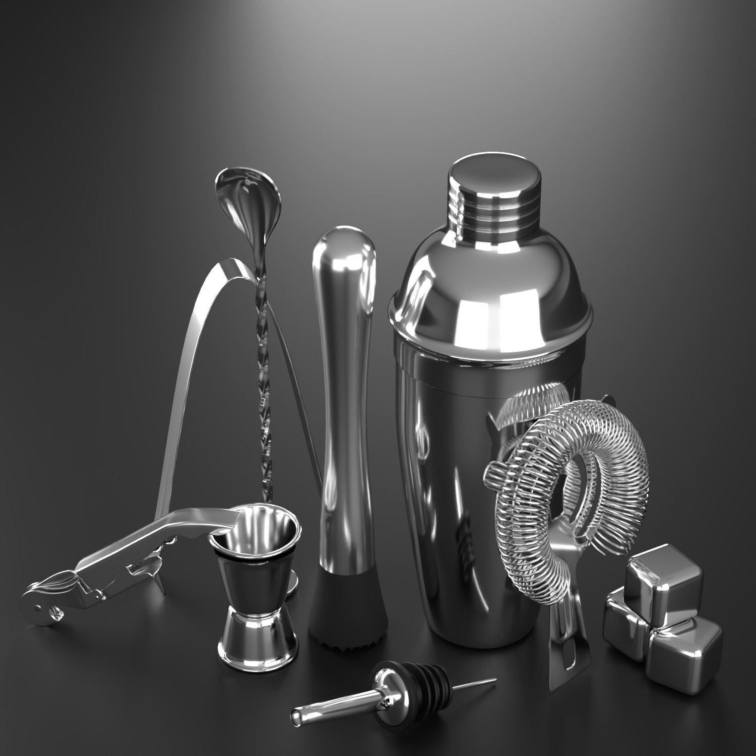 bar kit 3D model | CGTrader