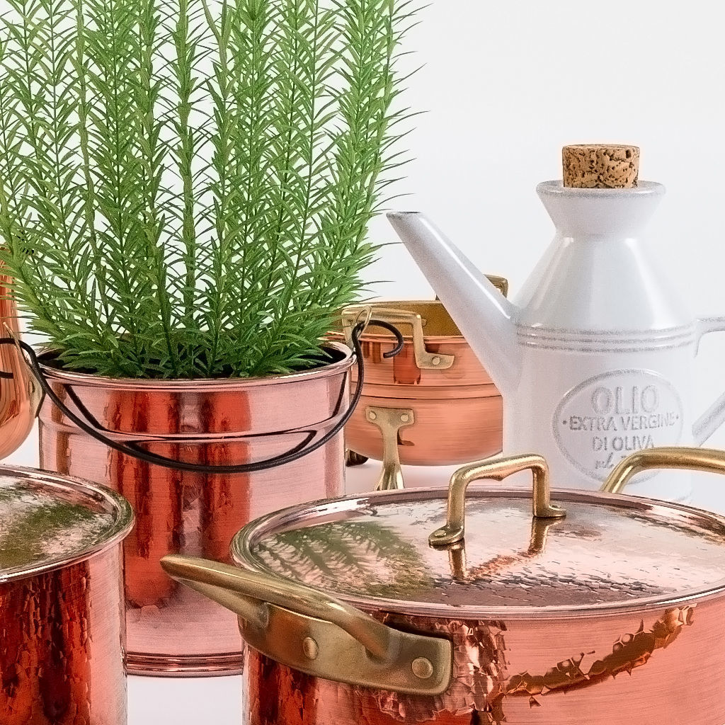 Copper Tableware 3D model | CGTrader