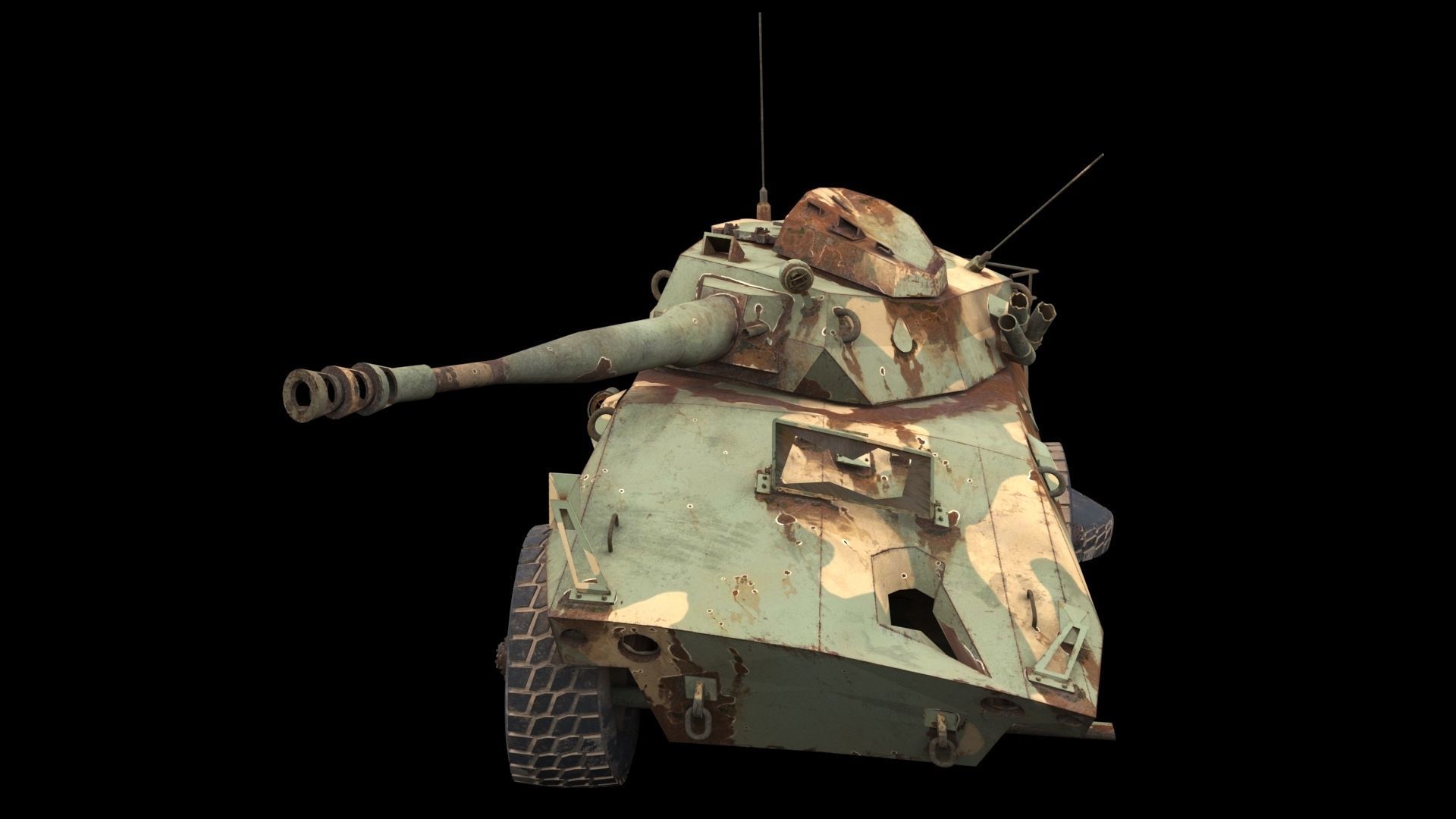 damaged EE-9 Cascavel tank free VR / AR / low-poly 3D model | CGTrader