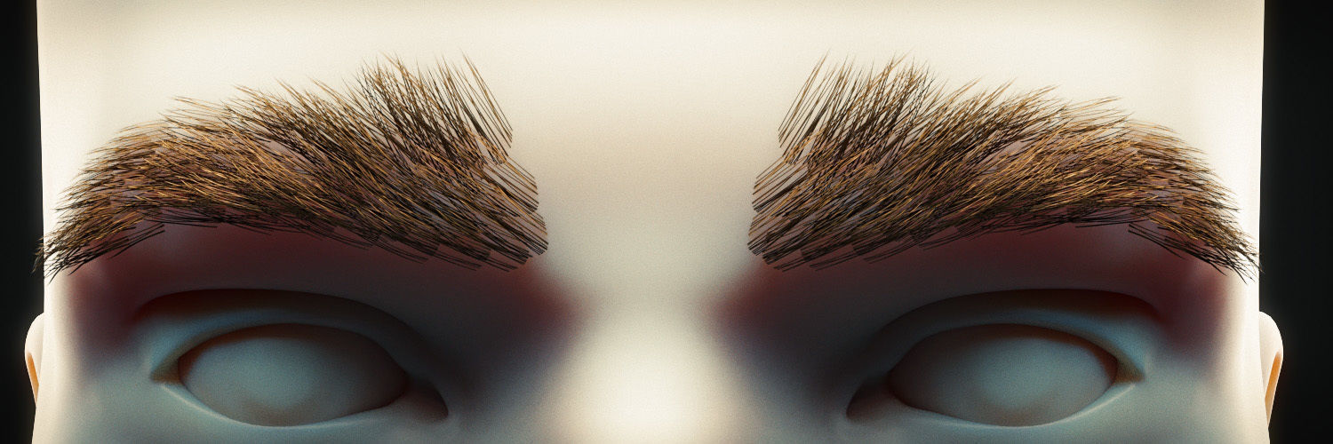 3D model Eyebrows Low Poly 1 VR / AR / low-poly | CGTrader