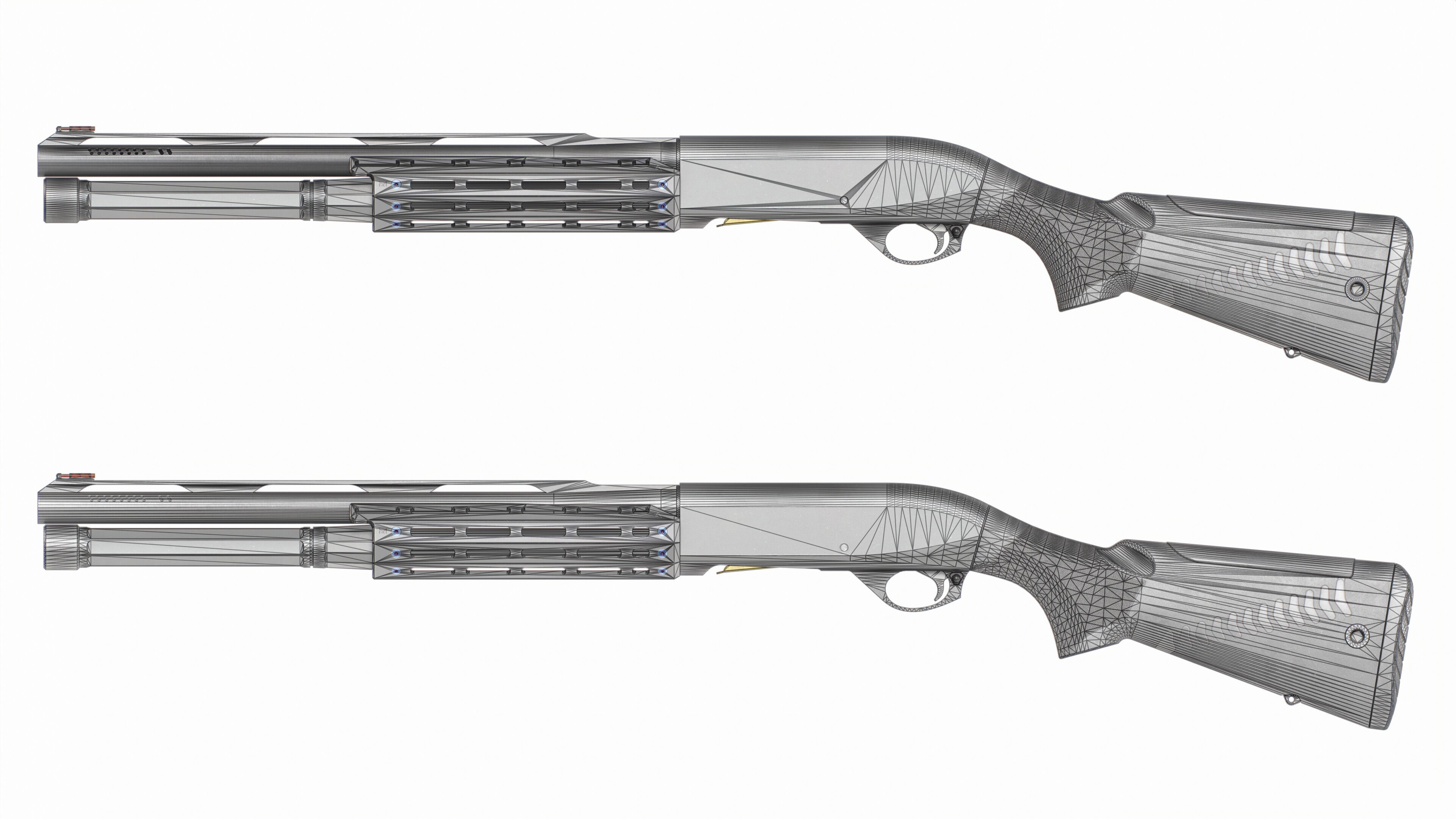 3D model Agency Arms Benelli M2 12 Gauge Shotgun VR / AR / low-poly ...