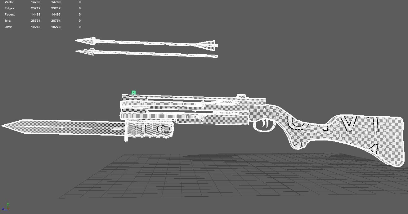 3D model Double shot Crossbow VR / AR / low-poly | CGTrader