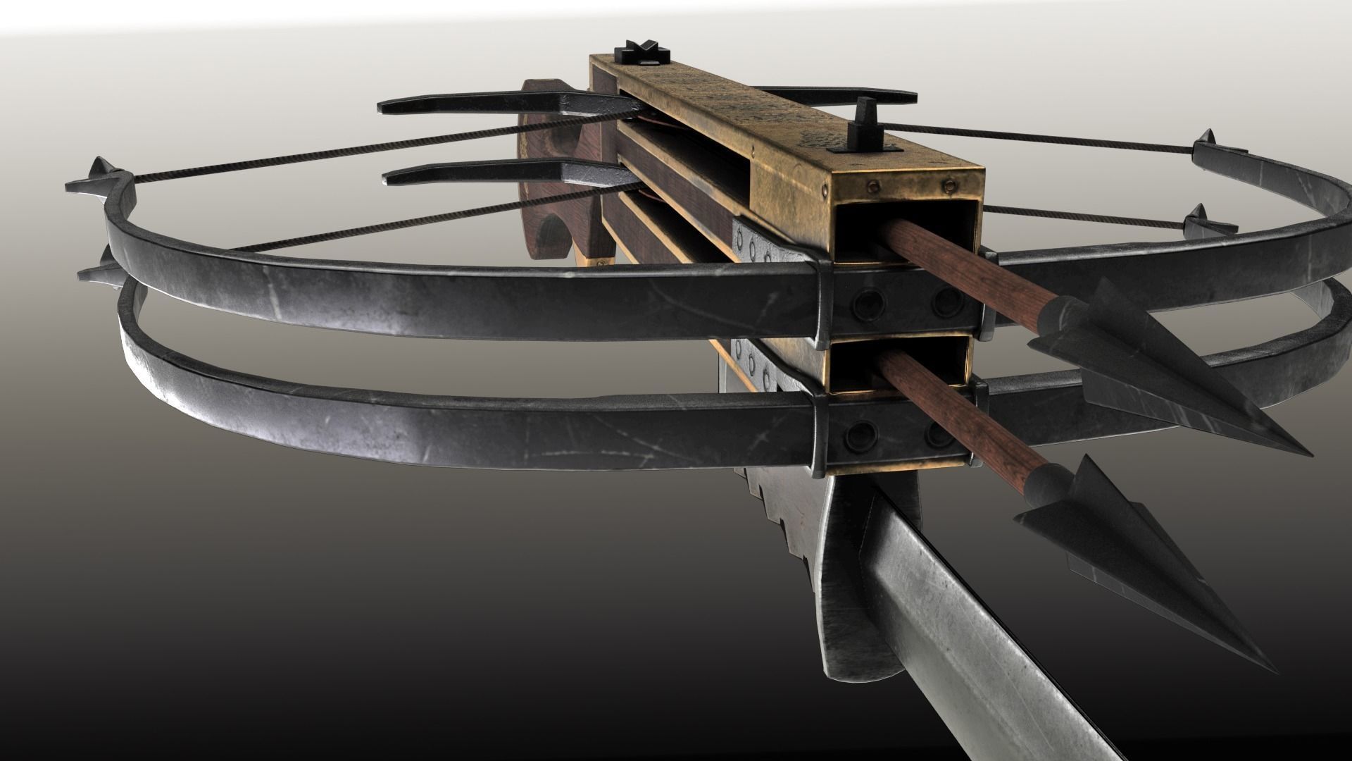 3D model Double shot Crossbow VR / AR / low-poly | CGTrader